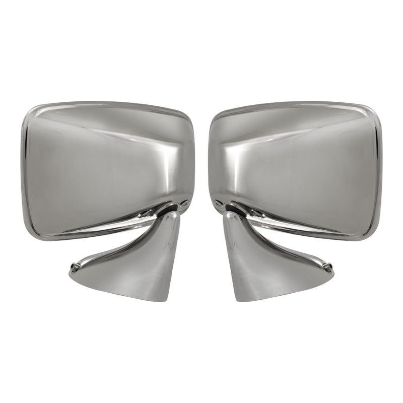 Pair of Door Mirrors, Rectangular Head, suits MGB Midget Mini Austin M ...