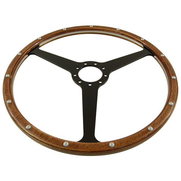 Classic 3 Spoke 15 Inch Wood Rim Steering Wheel suits Aston Martin DB2 ...