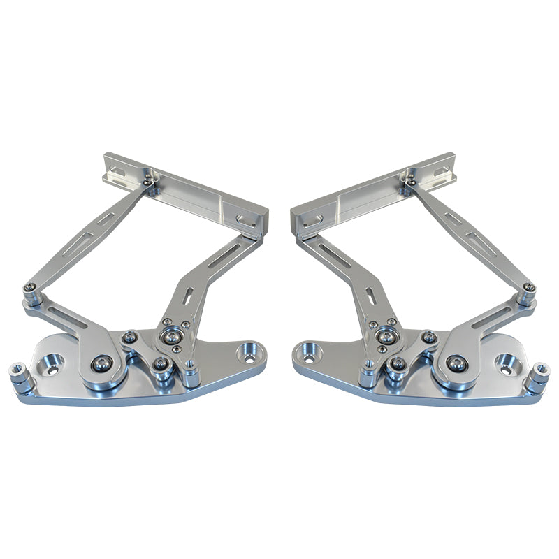Ford Falcon XR XT XW XY Bonnet Hinge Kit, Silver Billet Aluminium ...