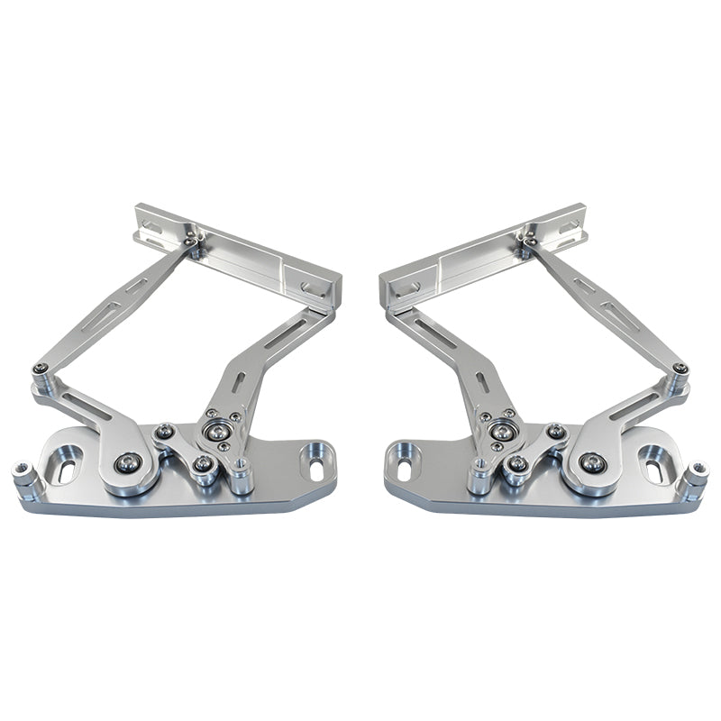 Holden HQ HJ HX HZ WB Bonnet Hinge Kit, Silver Billet Aluminium ...