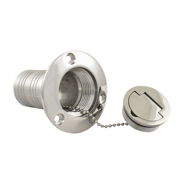 Cal Custom Chrome Fuel Filler With Flip Tab Cap - Performance Warehouse