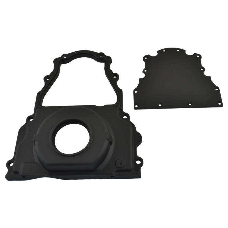 GM LS Timing Cover W/O Cam Sensor Hole - Black Aluminium, Holden, Chev ...