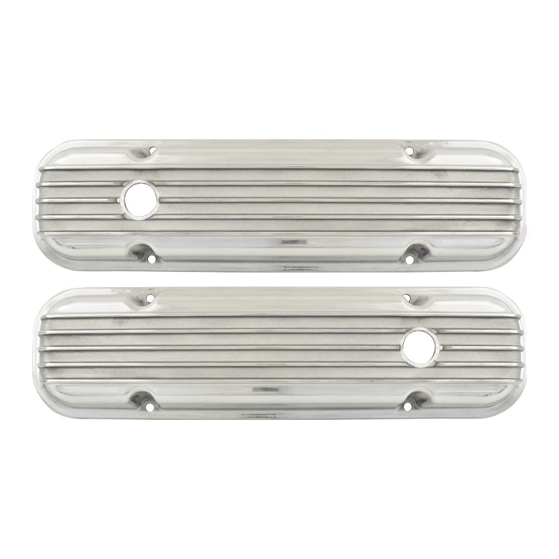 Pontiac V8 Polished Finned Aluminium Valve Covers Tall 326 350 389 400 ...