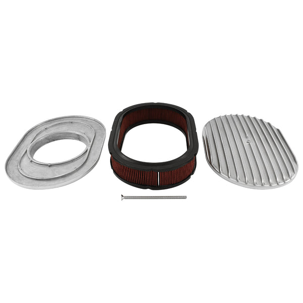 Cal Custom Oval Air Cleaner Full Finned Polished - Performance Warehouse