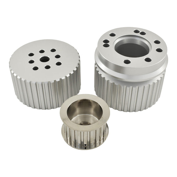 SB Chevy SBC 350 Long Water Pump LWP Gilmer Drive Kit - Silver Billet ...