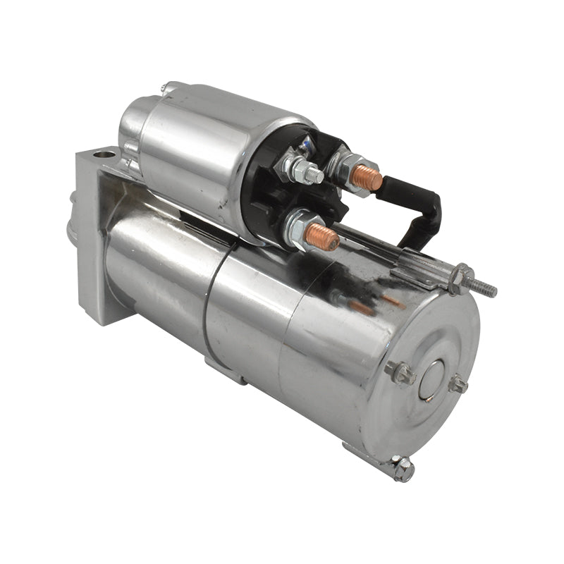 SBC BBC Delco Style Staggered Mount 3HP Hi-Torque Starter Motor, Chrom ...