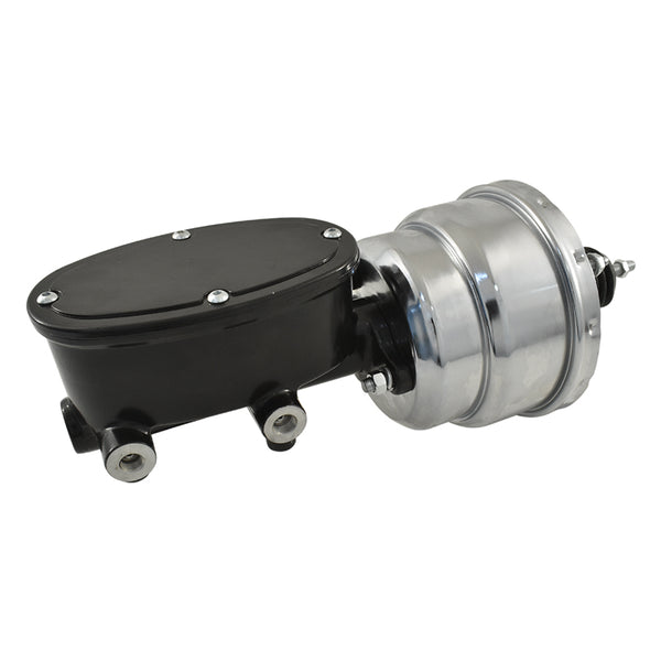 Universal Wilwood Style Black Master Cylinder & 7" Chrome Dual Brake B ...