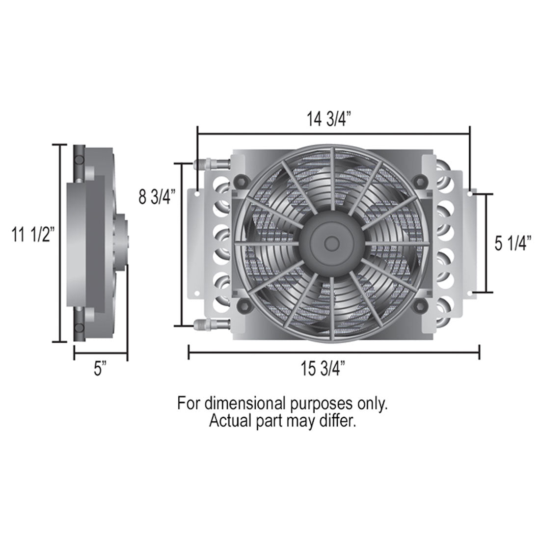 Derale 13700 Electra-Cool Remote Cooler, -6AN Inlets 16-Pass ...