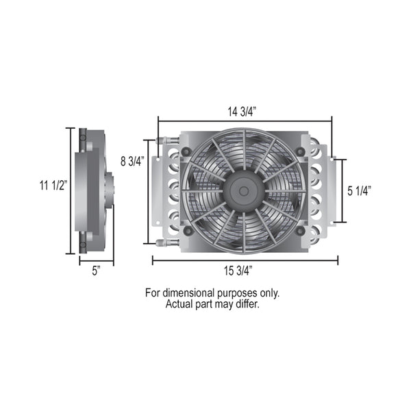 Derale 13900 Electra-Cool Remote Transmission Cooler Kit, 16 Pass -6AN ...