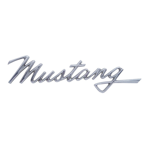 Chrome Die-Cast "Mustang" Script Emblem to suit 1968 Mustang, Brand Ne ...