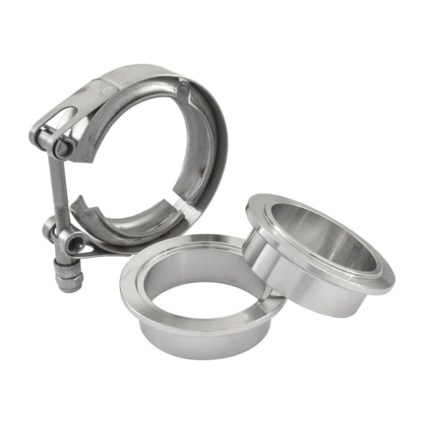 304 Stainless Steel 2 Inch Exhaust Pipe V-Band Clamp Flange, 2" 51mm ...