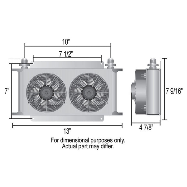 Derale 19 Row Hyper-Cool Dual Cool Remote Cooler, -10AN - DER-15845 ...