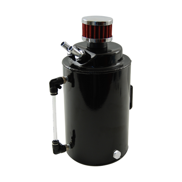 Cal Custom Round Oil Catch Tank 2L Black - Performance Warehouse