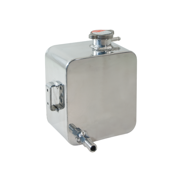 Cal Custom 2.5 Litre Rectangular Radiator Overflow Tank Polished Alumi ...