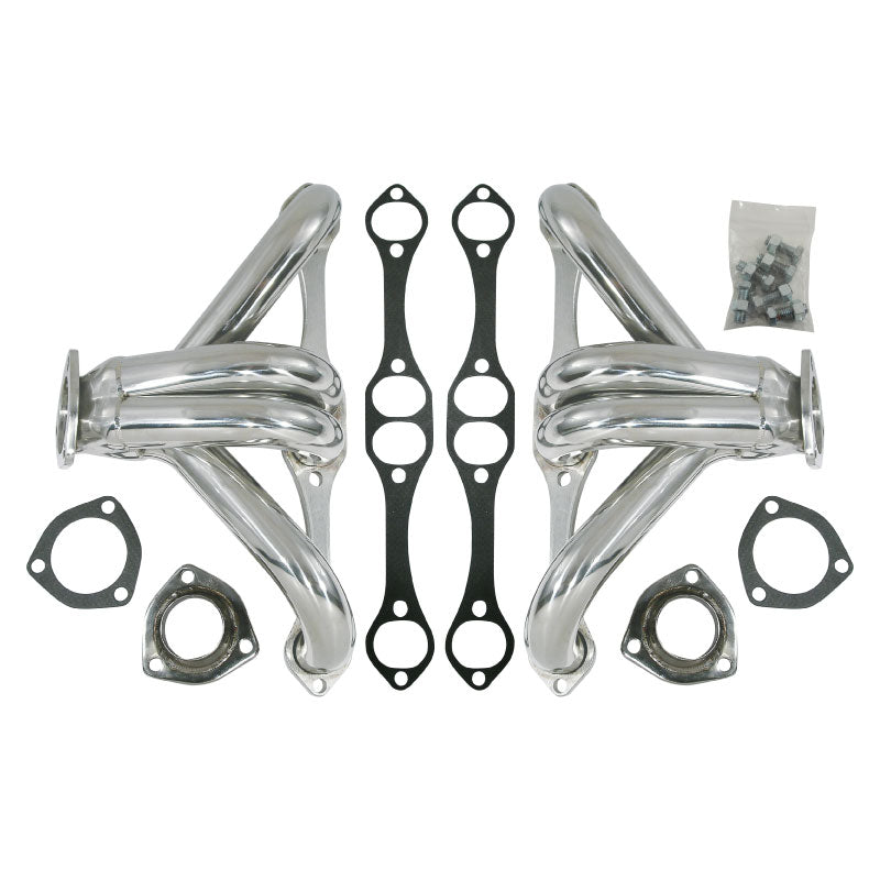 Small Block Chevy Stainless Steel Hugger Headers SBC Street Hot Rat Ro ...