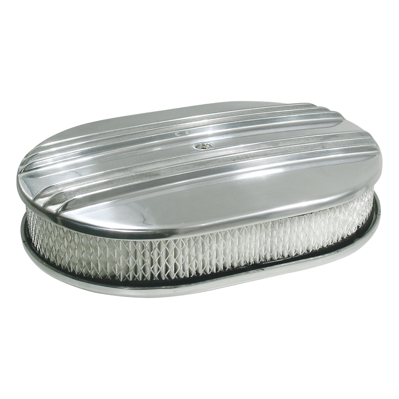 Oval Air Cleaner Kit Half Finned Polished Billet Aluminium ...