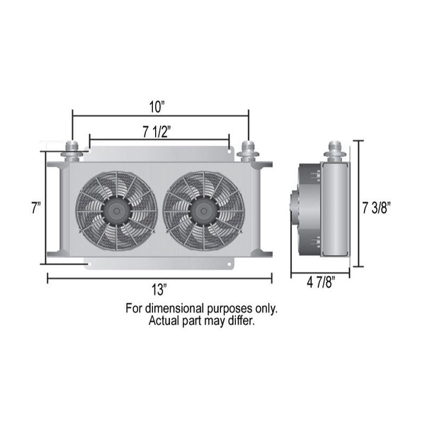 Derale 19 Row Hyper-Cool Dual Cool Remote Cooler, -6AN 13740 ...