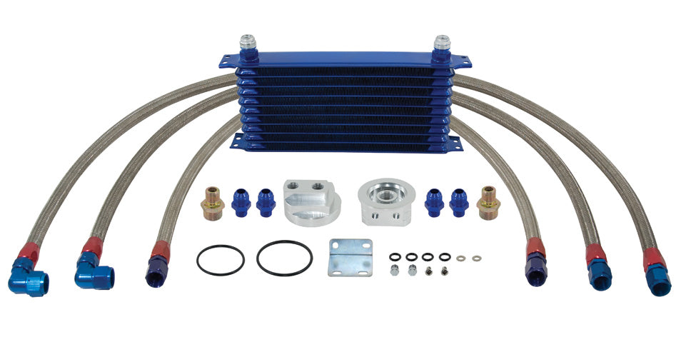 Oil Cooler With Complete Kit 10 Row W/ Provision For Oil Pressure & Oi ...